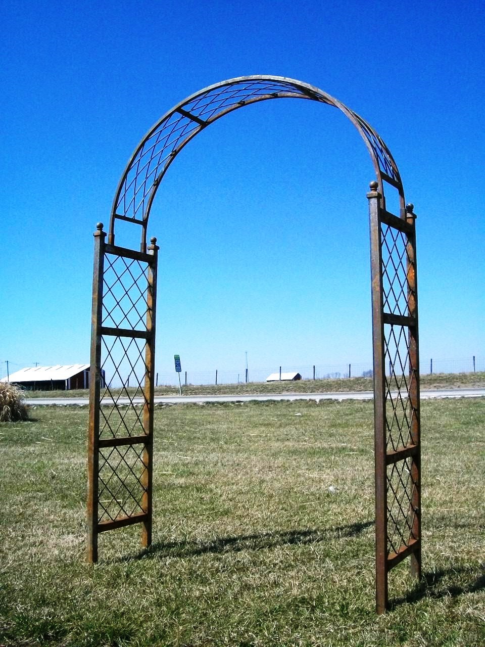Wrought Iron Wide Henry Arbor Custom Width Arch