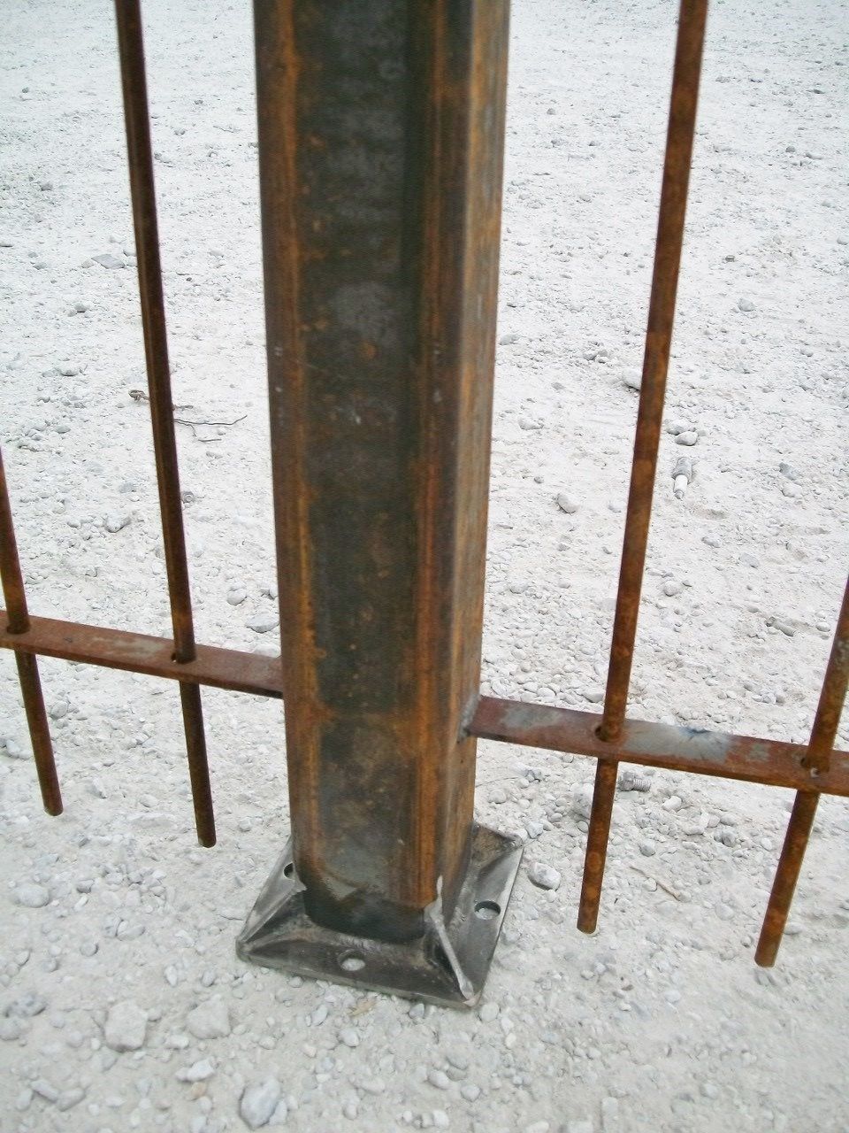 Wyatt 3"sq Steel Fence Post Anchor & Driveway Gates