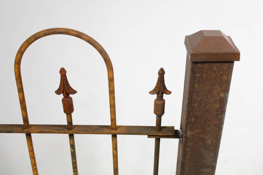 4ft Wyatt 3"sq Steel Fence Post Anchor - Wrought Iron Gates
