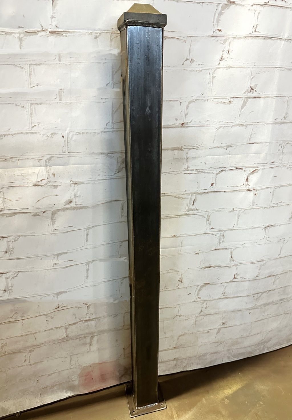 4ft Wyatt 3" Metal Gate Or Fence Post For Hardscape Deck