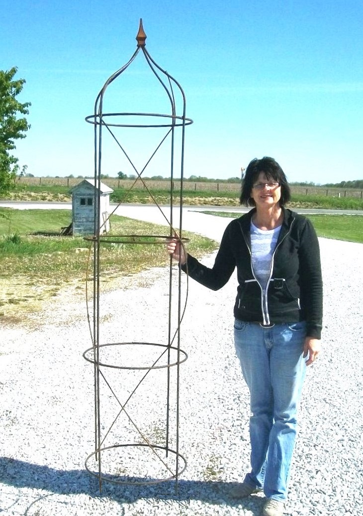 X X Large Rose Topiary Trellis - Big Obelisk