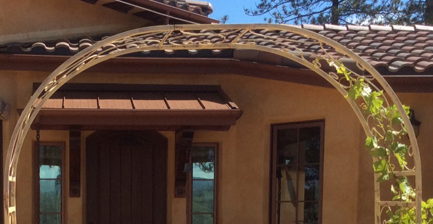 YOU Pick A Custom Width - Wrought Iron Shell Arbor