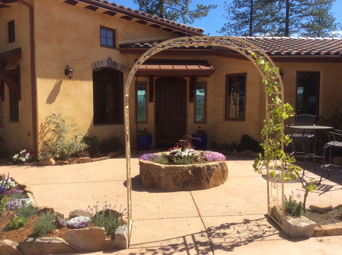 YOU Pick A Custom Width - Wrought Iron Shell Arbor