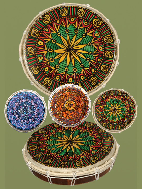 12" Frame Drum Hand Painted