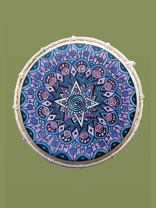 12" Frame Drum Hand Painted
