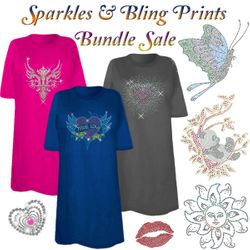 Plus Size Rhinestone & Glitter Shirts 0x 1x 2x 3x 4x 5x 6x 7x 8x 9x ...