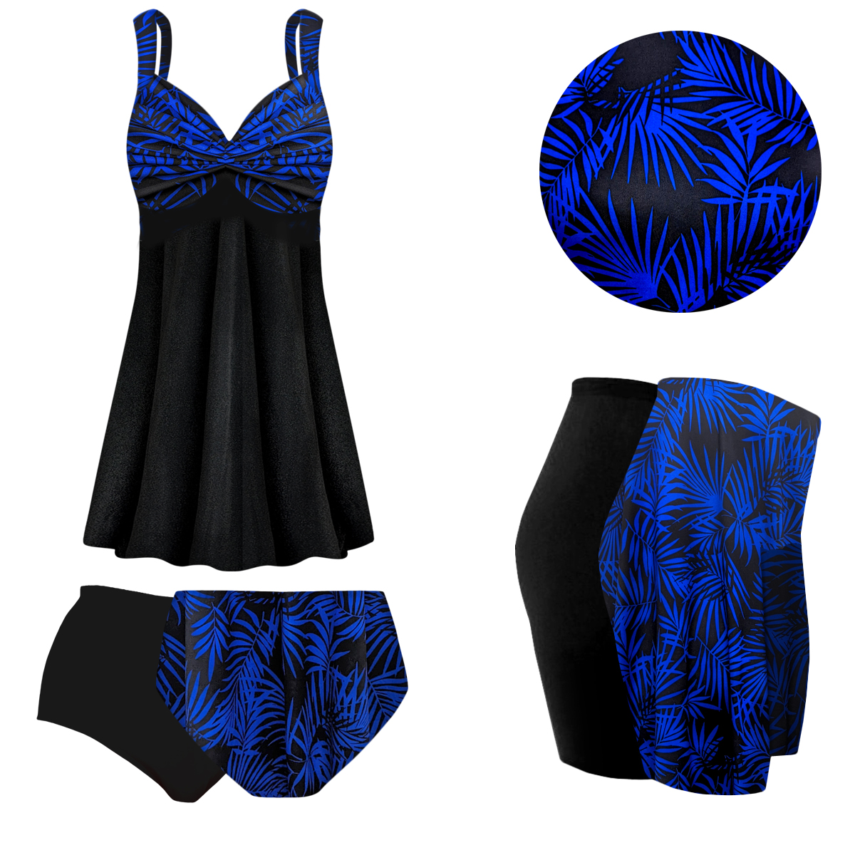 CLOSEOUT CLEARANCE! Womens Princess Cut Blue Beach Exclusive Design 2pc ...