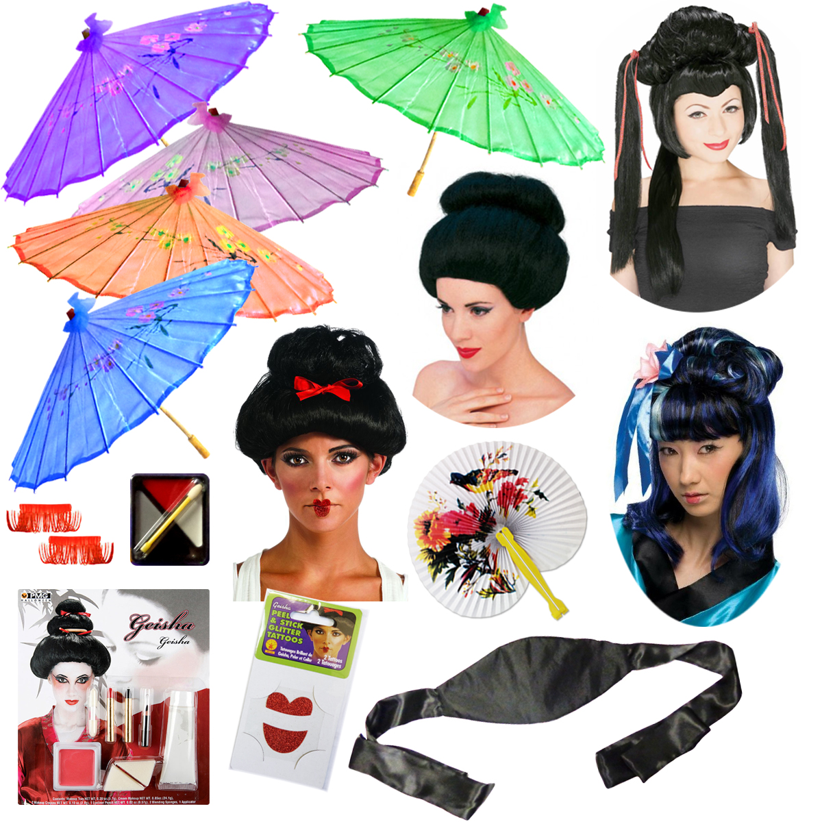 CLOSEOUT CLEARANCE! Geisha Costume Separate Accessories!