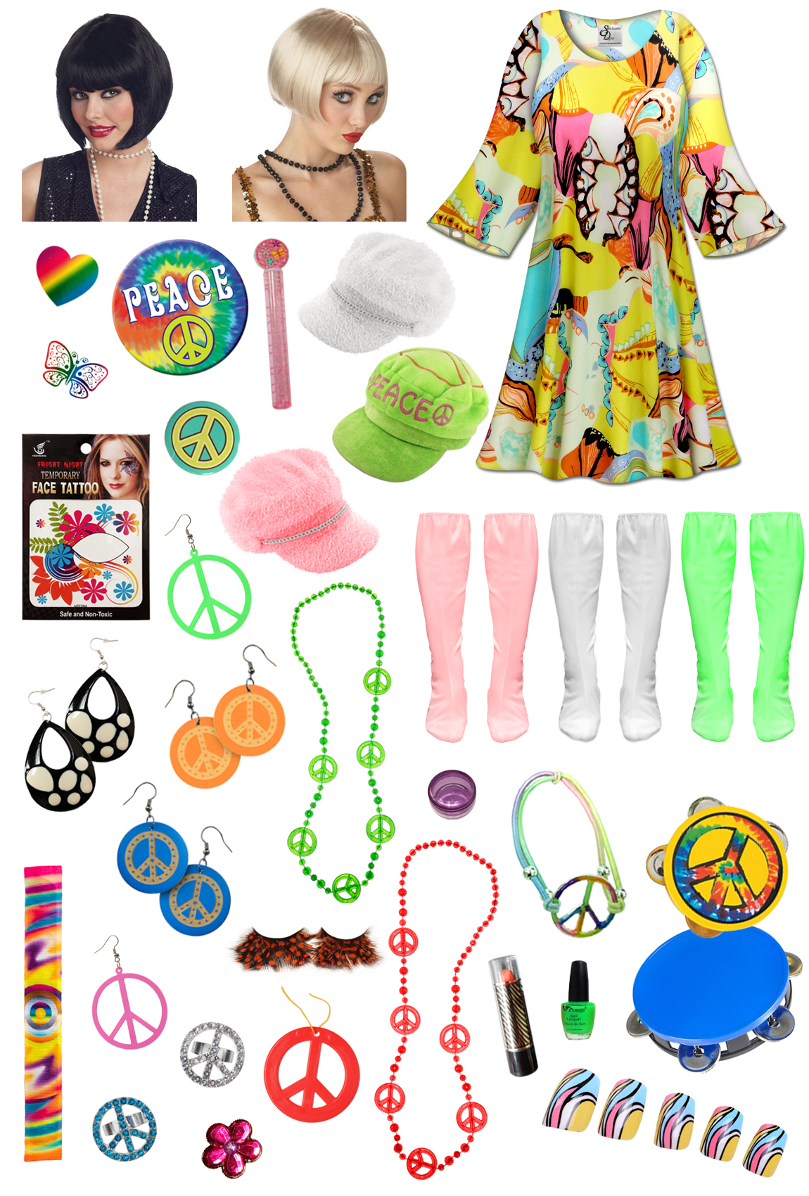 SALE! Rhapsody Print Plus Size Go-go Dancer Costume Kit Lg XL 0x 1x 2x ...