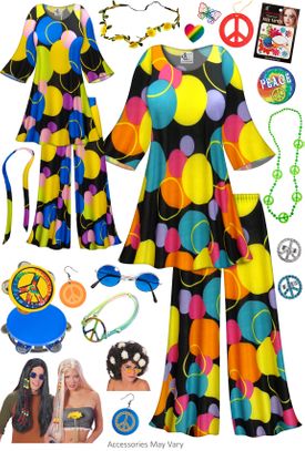 SOLD OUT! SALE! Double Bubble Print Hippie 2PC Set - 60's Style Retro ...