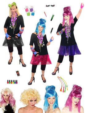 SALE! 80s Plus Size Pop Princess Costume & Accessories! Madonna-Cyndi ...