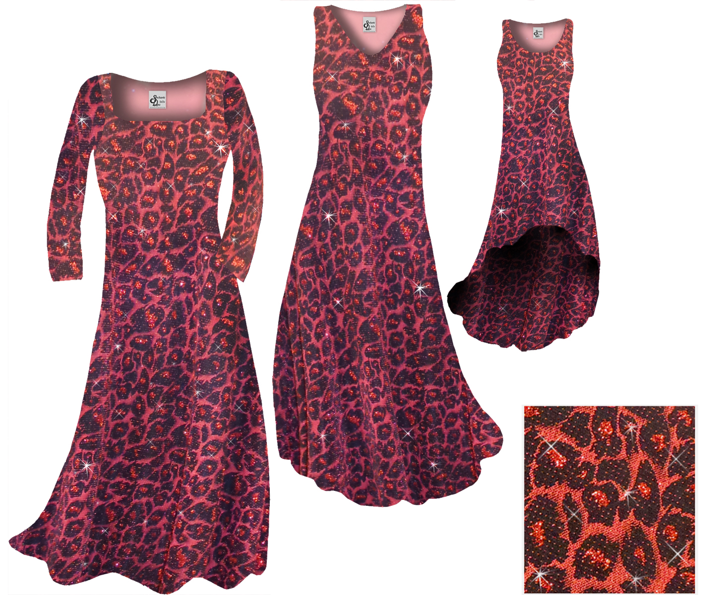 SOLD OUT! Customizable Black w/Ruby Leopard Glitter Slinky Print Plus ...