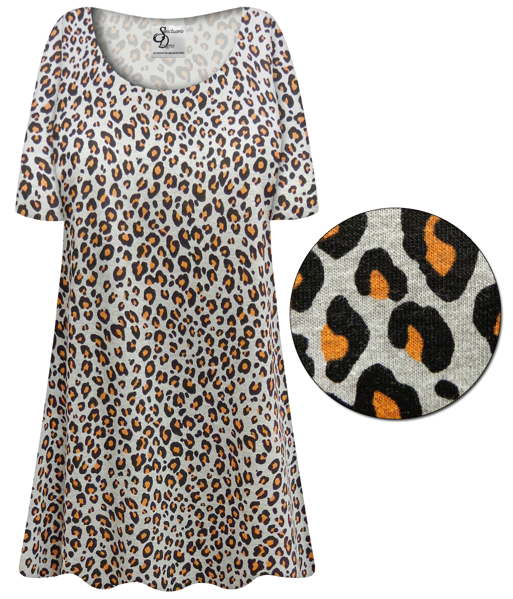 SOLD OUT! Customizable Plus Size Gray & Rust Animal Print Extra Long ...
