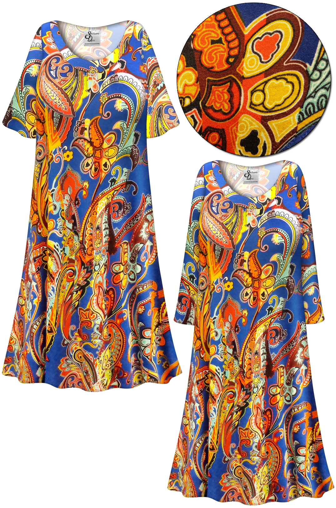 SOLD OUT! Customizable Plus Size Power Paisley Print Sleep Gown ...