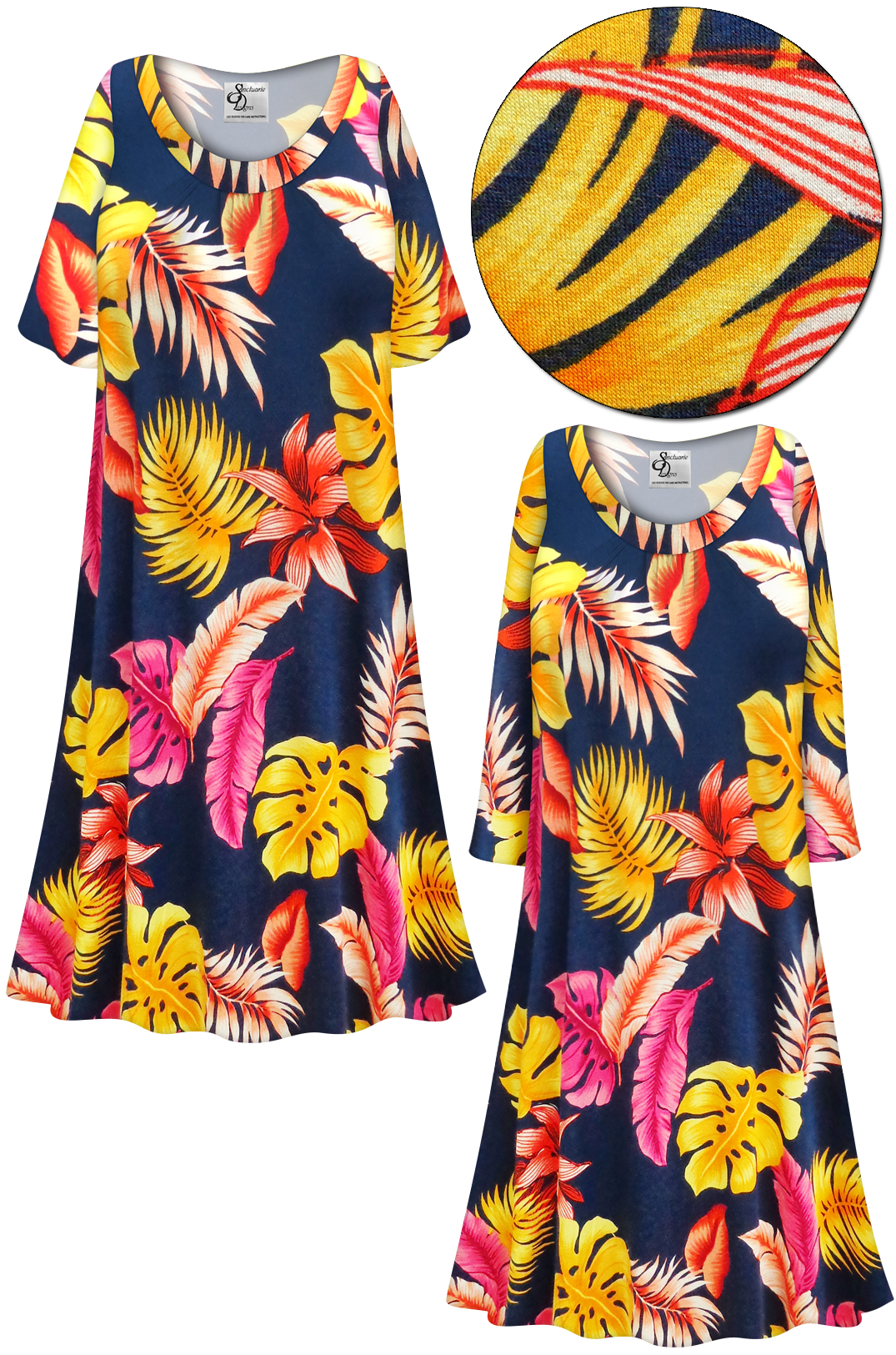 SOLD OUT! Customizable Plus Size Tropical Print Sleep Gown - Muumuu ...