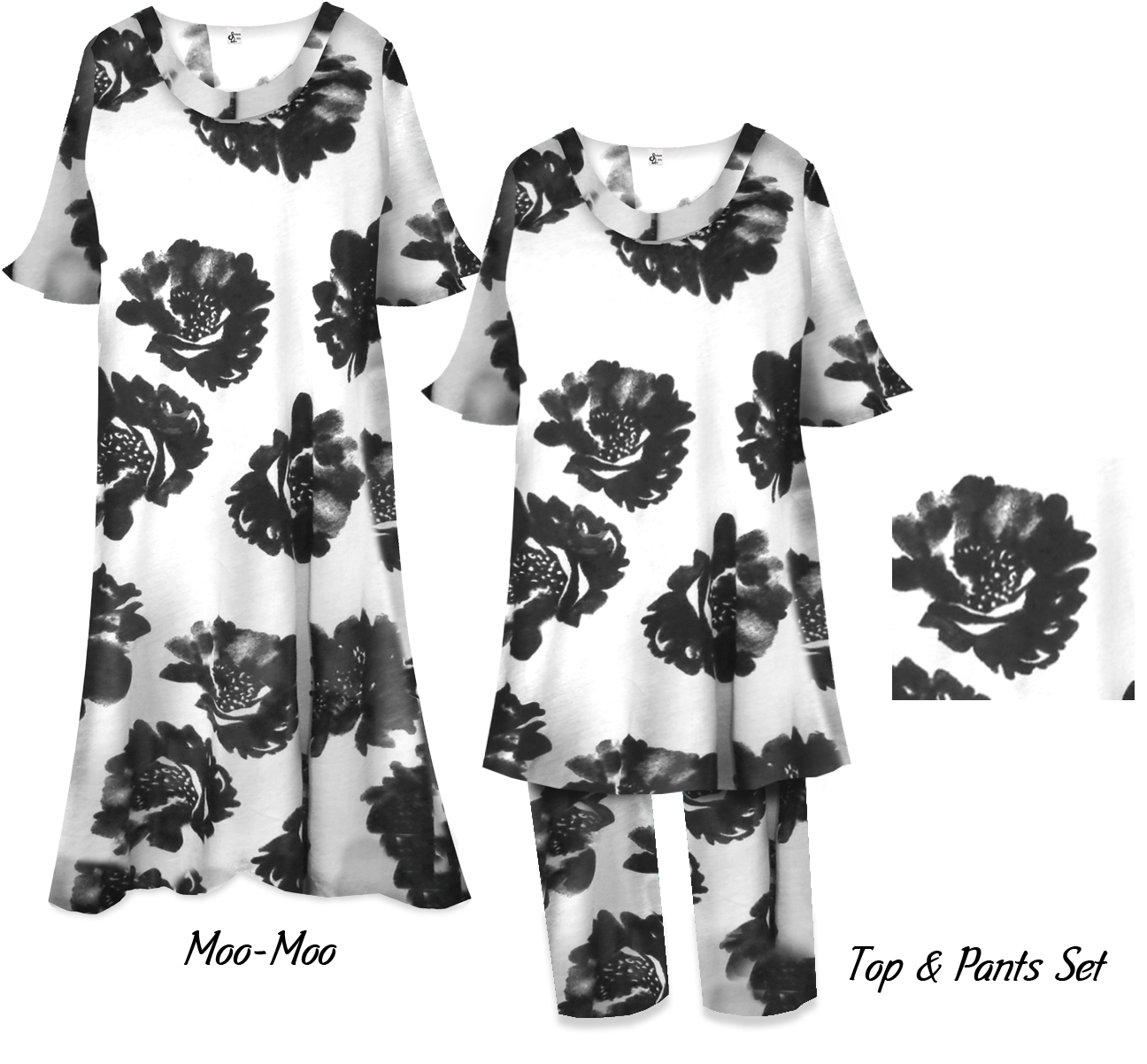 SOLD OUT! NEW! Customizable White With Black Burnout Big Flowers Plus ...