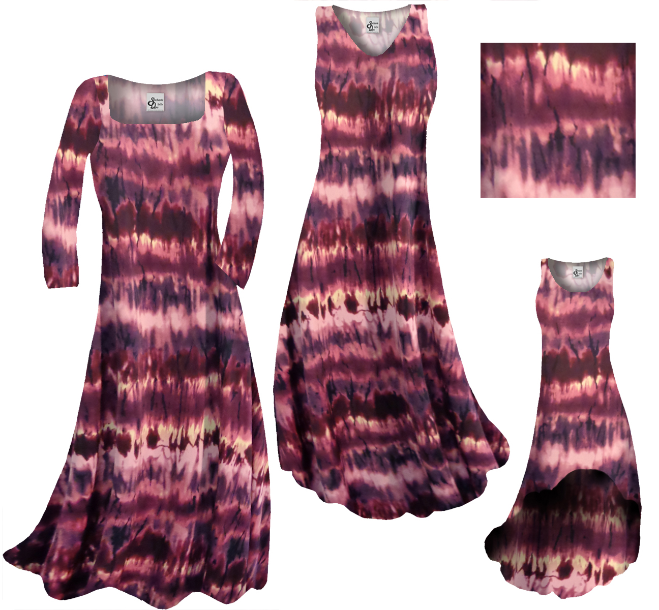 SOLD OUT! SALE! Customize Purple & Cream Tye Dye Slinky Print Plus Size ...