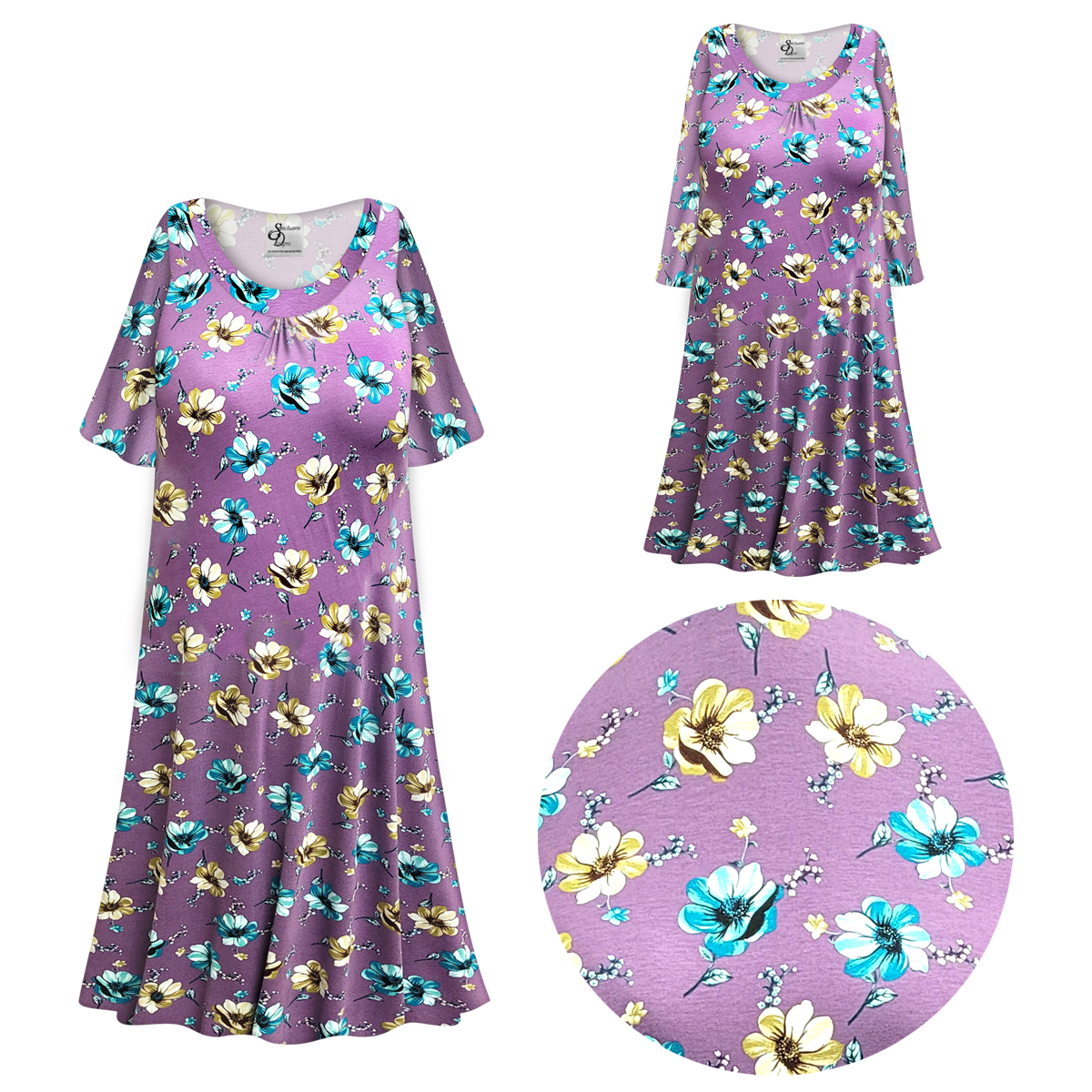 SOLD OUT! Plus Size Women's Lavander Essence Jersey Print Sleep Gown ...