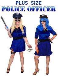 SALE! Plus Size Pink Police Officer Halloween Cop Costume and Accessory ...