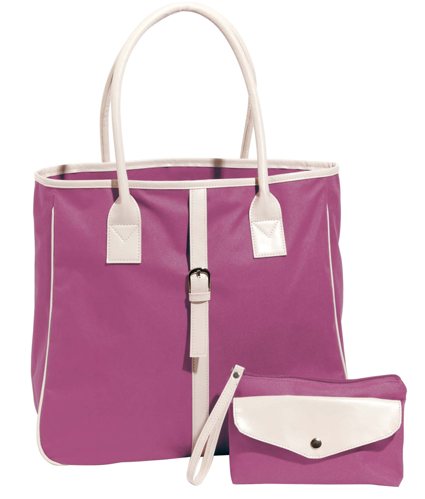 SOLD OUT! FINAL SALE! Raspberry Shopper Tote Bag - 2 PIECE SET