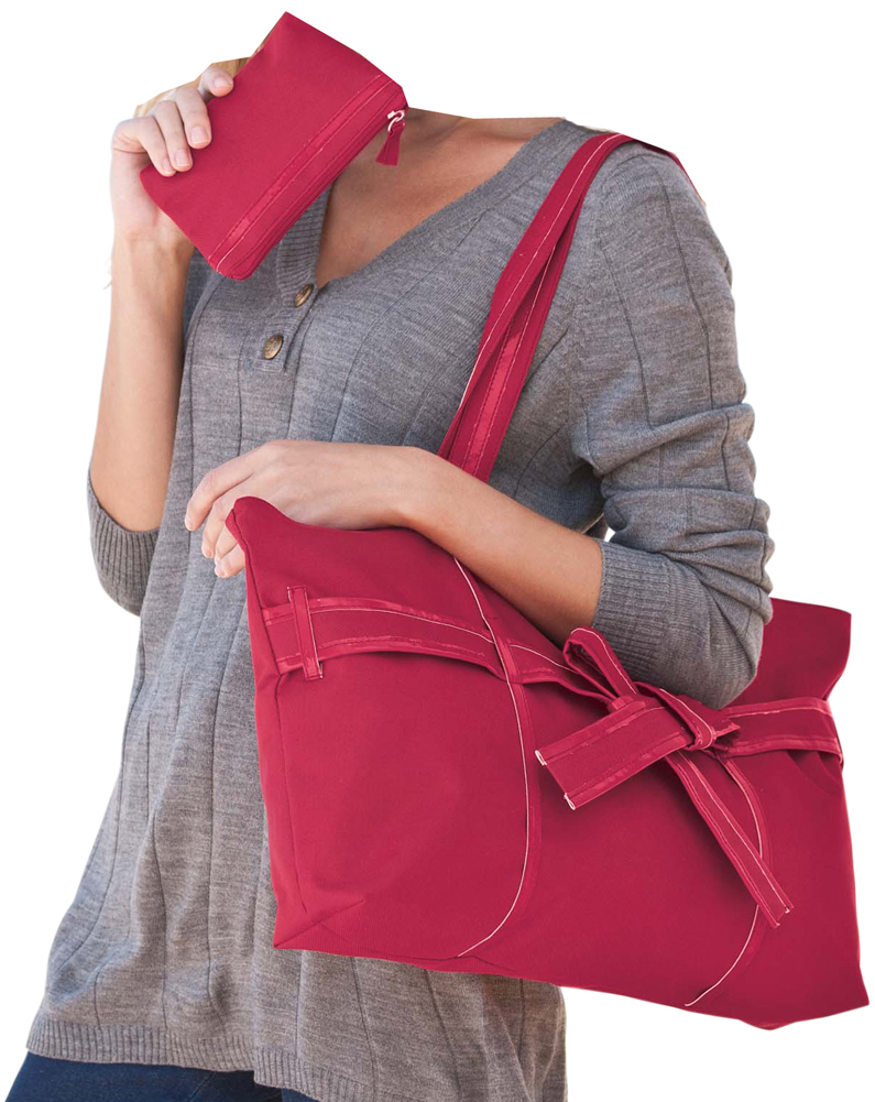 SOLD OUT! SALE! Ruby Bow Purse and Makeup Bag - 2 PIECE SET