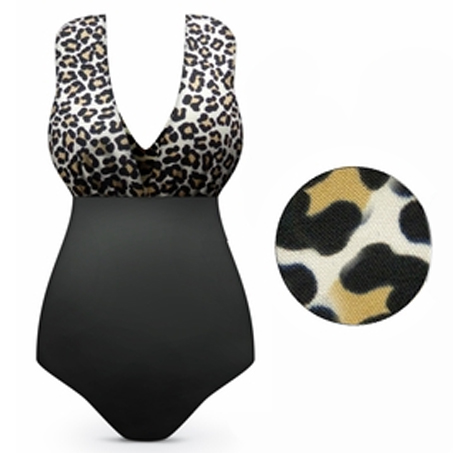 One Piece Plus Size Emerald & Stone Leopard Print Swimsuit 0x 1x 2x 3x ...