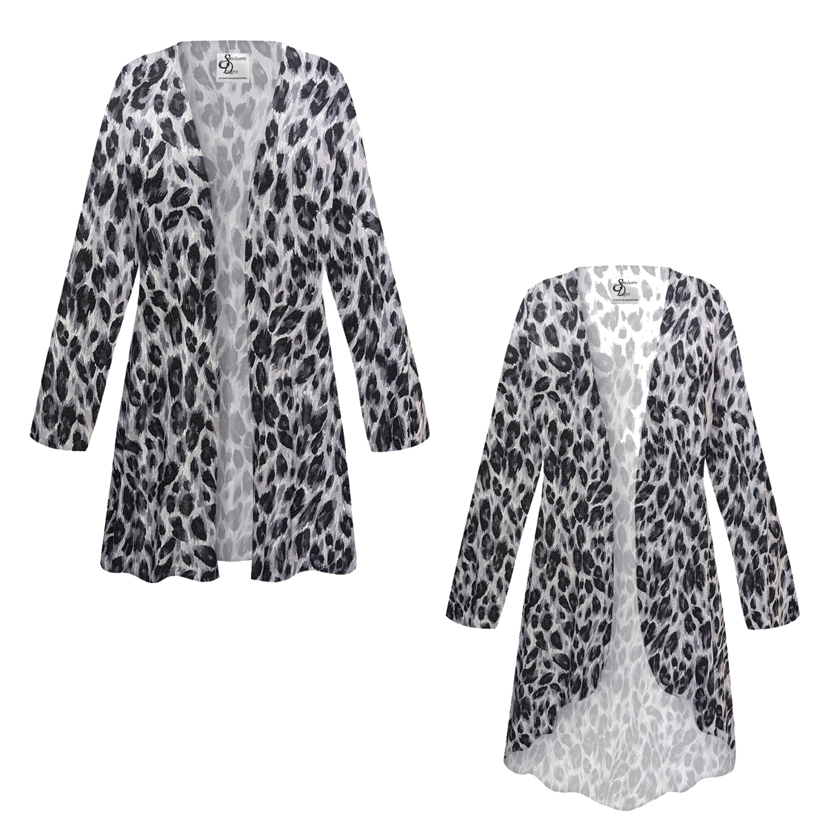 Plus Size Artic Leopard Cotton Women's Jackets & Dusters Customizable ...