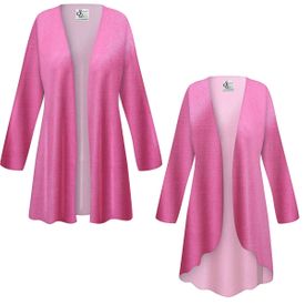 Plus Size Doll Pink Velour Women's Jackets & Dusters Customizable