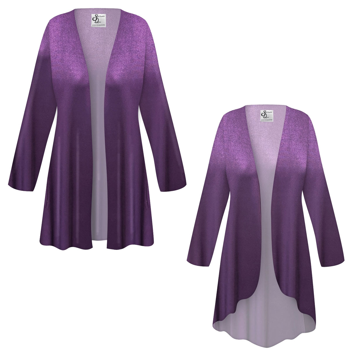 SOLD OUT! Plus Size Purple Stark Slinky Women's Jackets & Dusters ...
