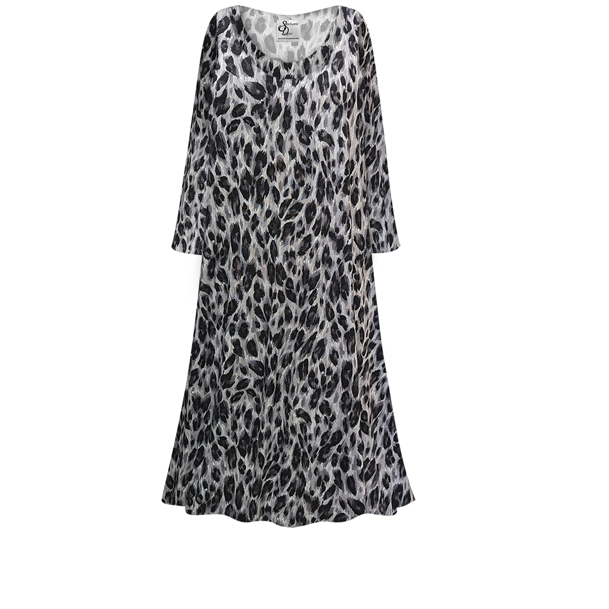Plus Size Women's Artic Leopard Print Sleep Gown - Muumuu - Moo Moo ...