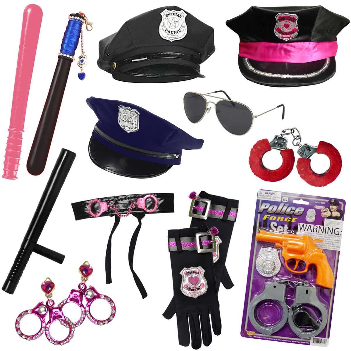 CLOSEOUT CLEARANCE! Police Officer Costume Accessory Separates!