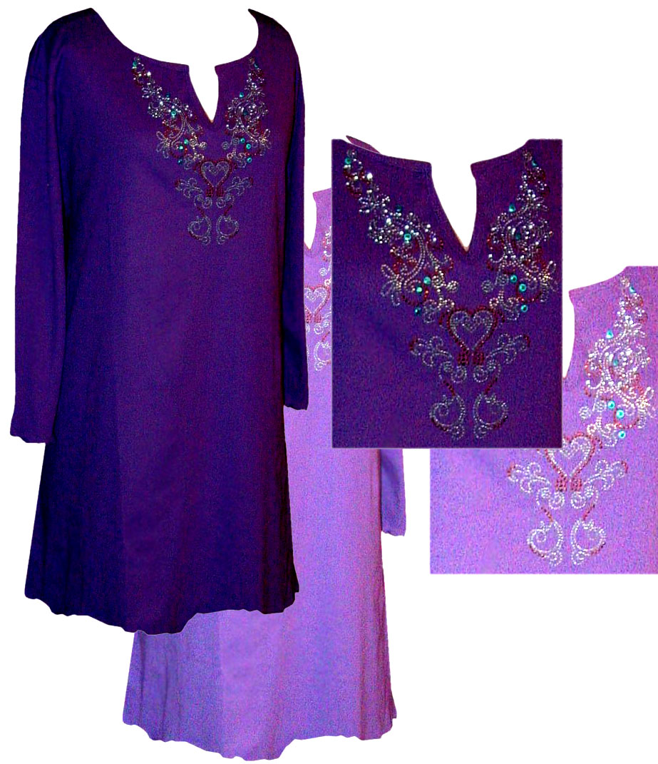 SALE! Plus Size Purple Rhinestone Tops, Sparkly Plus Size & Supersize ...