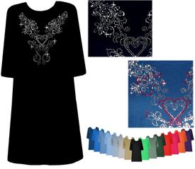 SOLD OUT! SALE! Plus Size Sparkly Rhinestone Neckline Supersize T ...
