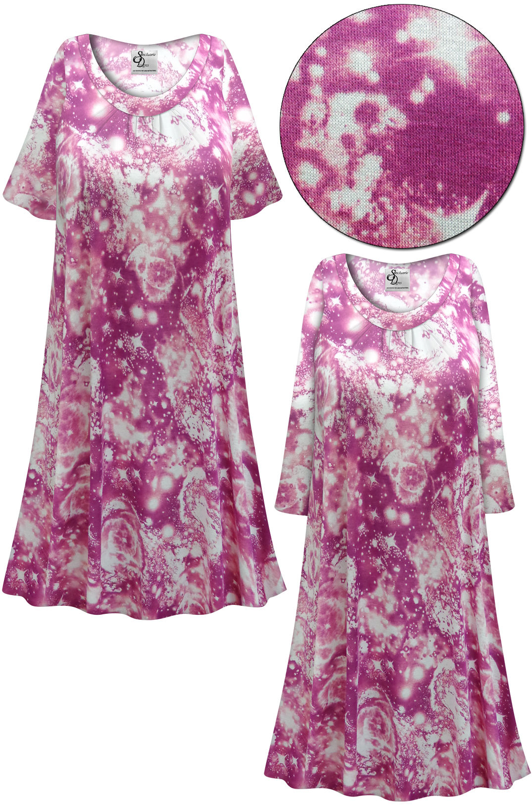 SOLD OUT! SALE! Customizable Plus Size Purple Galaxy Print Sleep Gown ...