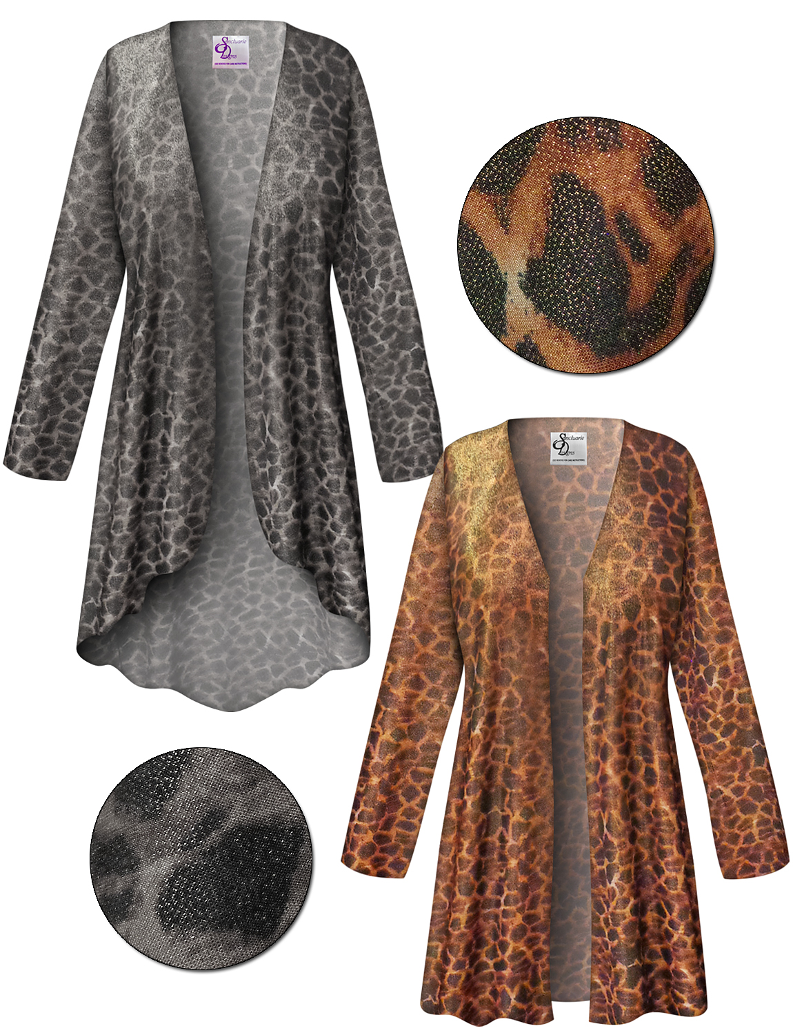 SOLD OUT! SALE! Customizable Shimmery Leopard Slinky Print Plus Size ...