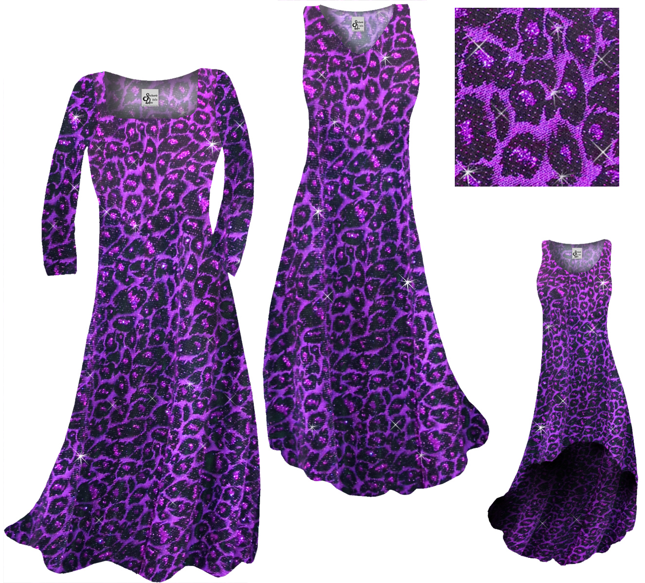 SOLD OUT! SALE! Customizable Purple Leopard Glittery Print Plus Size A ...