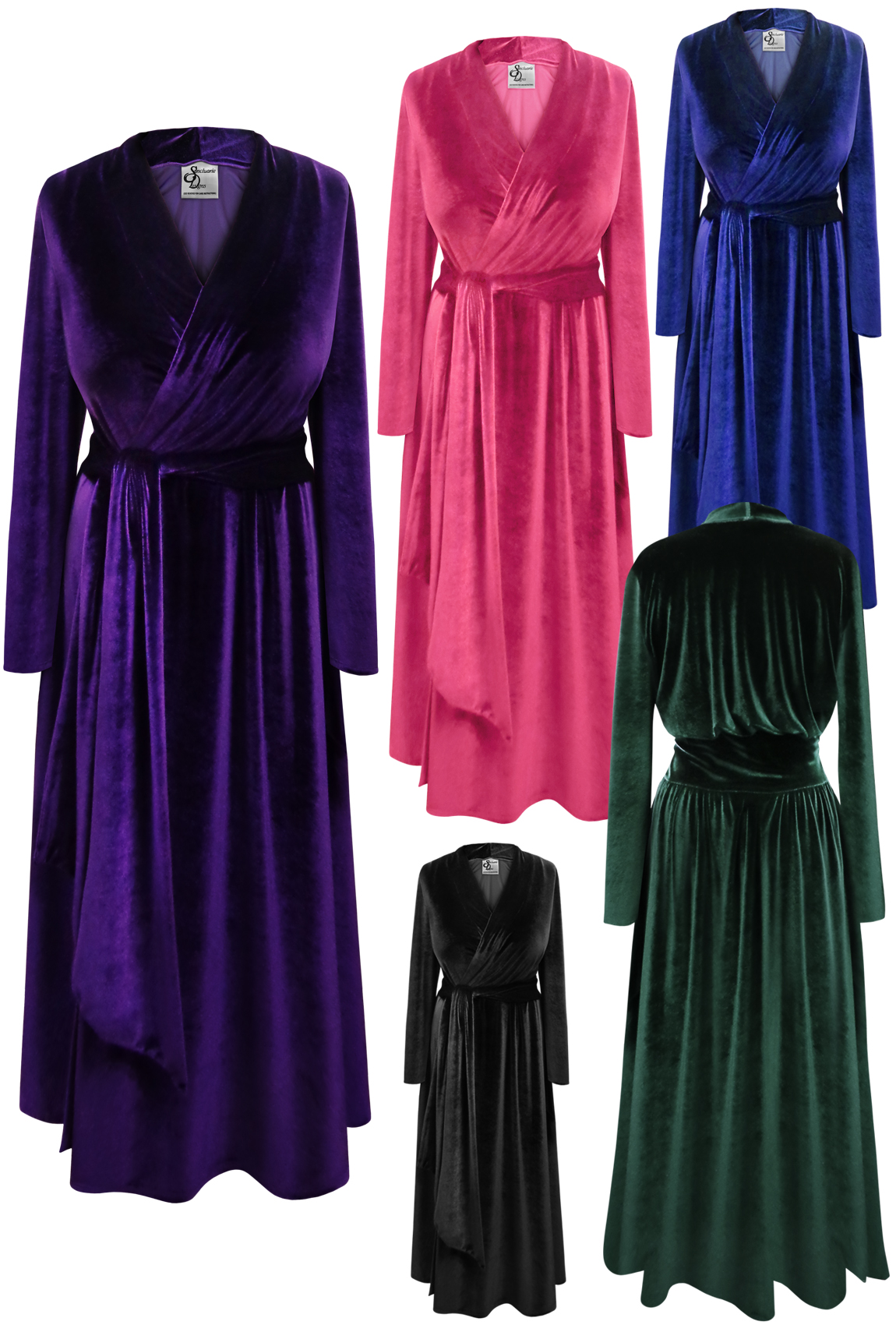 Plus Size Yummy Soft Velvet Robe with Attached Belt - Many Colors! Plus ...