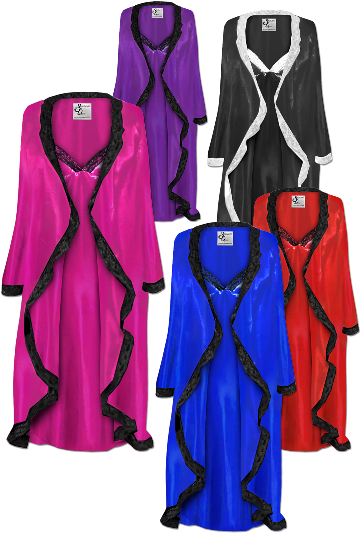 CLOSEOUT CLEARANCE! Wedding Night Lace Trim Black or Royal Blue Plus ...