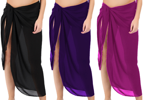 CLOSEOUT CLEARANCE! Sheer Solid Colors or Black Plus Size Sarong - Plus ...