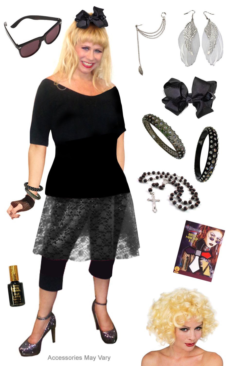SALE Madonna Plus Size Halloween Costume Lg XL 0x 1x 2x 3x 4x 5x 6x 7x