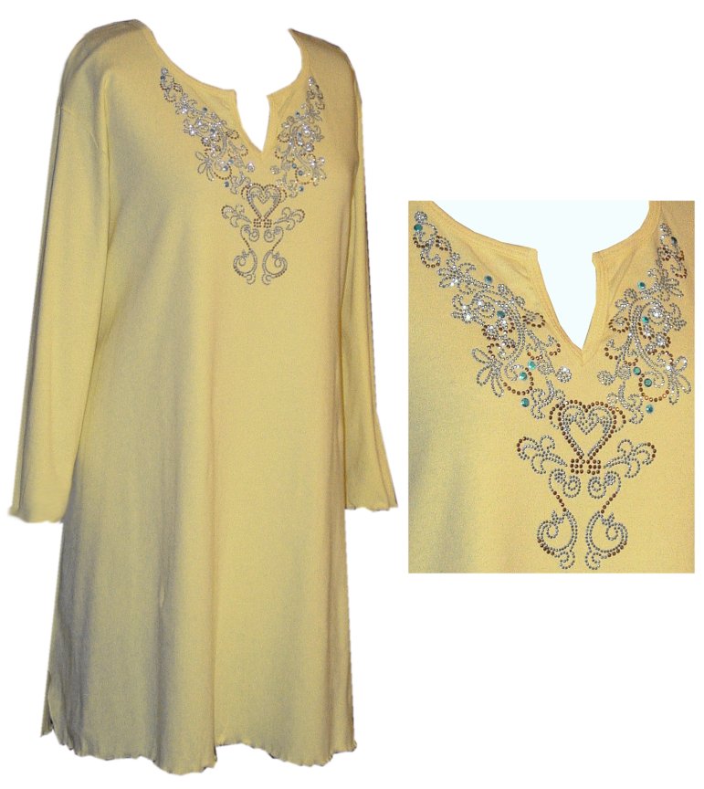 SALE! Plus Size Yellow Rhinestone Tops, Sparkly Plus Size & Supersize ...