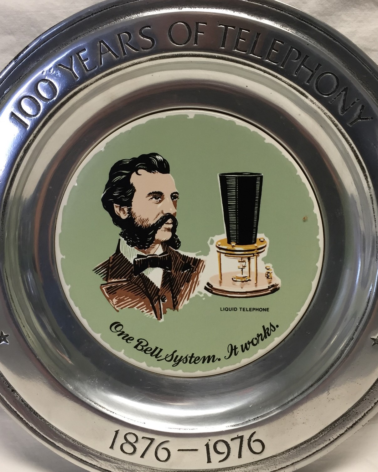 100 Years of Telephony - "Liquid Telephone" Plate