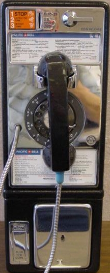 Black Rotary Dial Pay Telephone