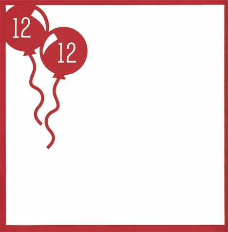 Birthday Balloons Border Horizontal