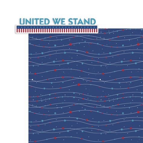 4th of July: United we Stand 2 Piece Print and Cut Kit