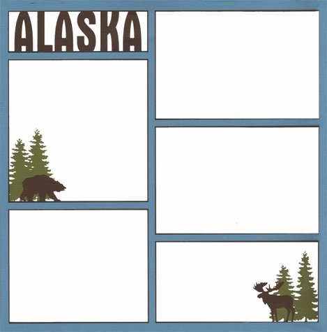 Alaska 12 x 12 Photo Overlay Laser Die Cut