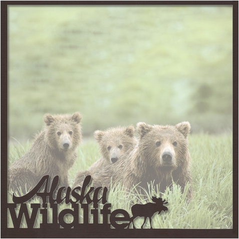 Alaska: Alaska Wildlife 12 x 12 Overlay Quick Page Laser Die Cut