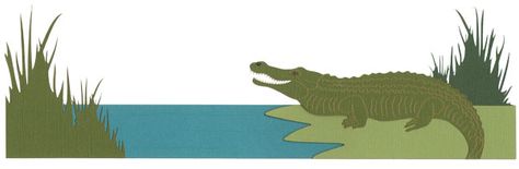 Alligator Border Laser Die Cut