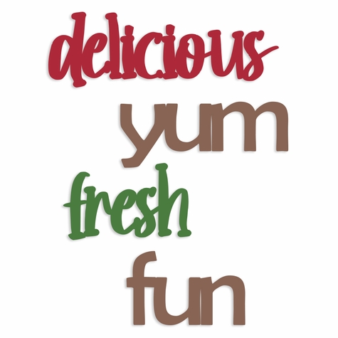 Apple Picking: Apple Picking words embellishment pack