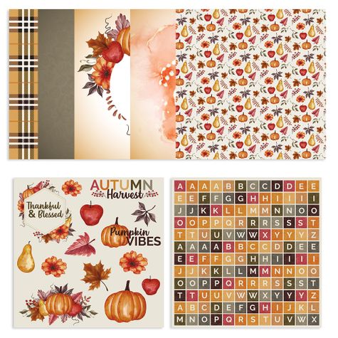 Autumn Cut Outs and 12 x 12 Paper Kit
